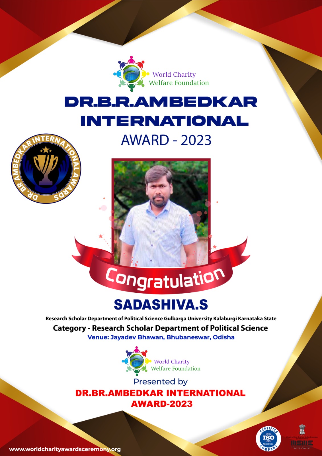 Award Certificates | World Charity Award Ceremony